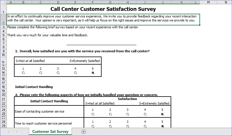 Call Center Customer Satisfaction Survey Template - MetricNet ...